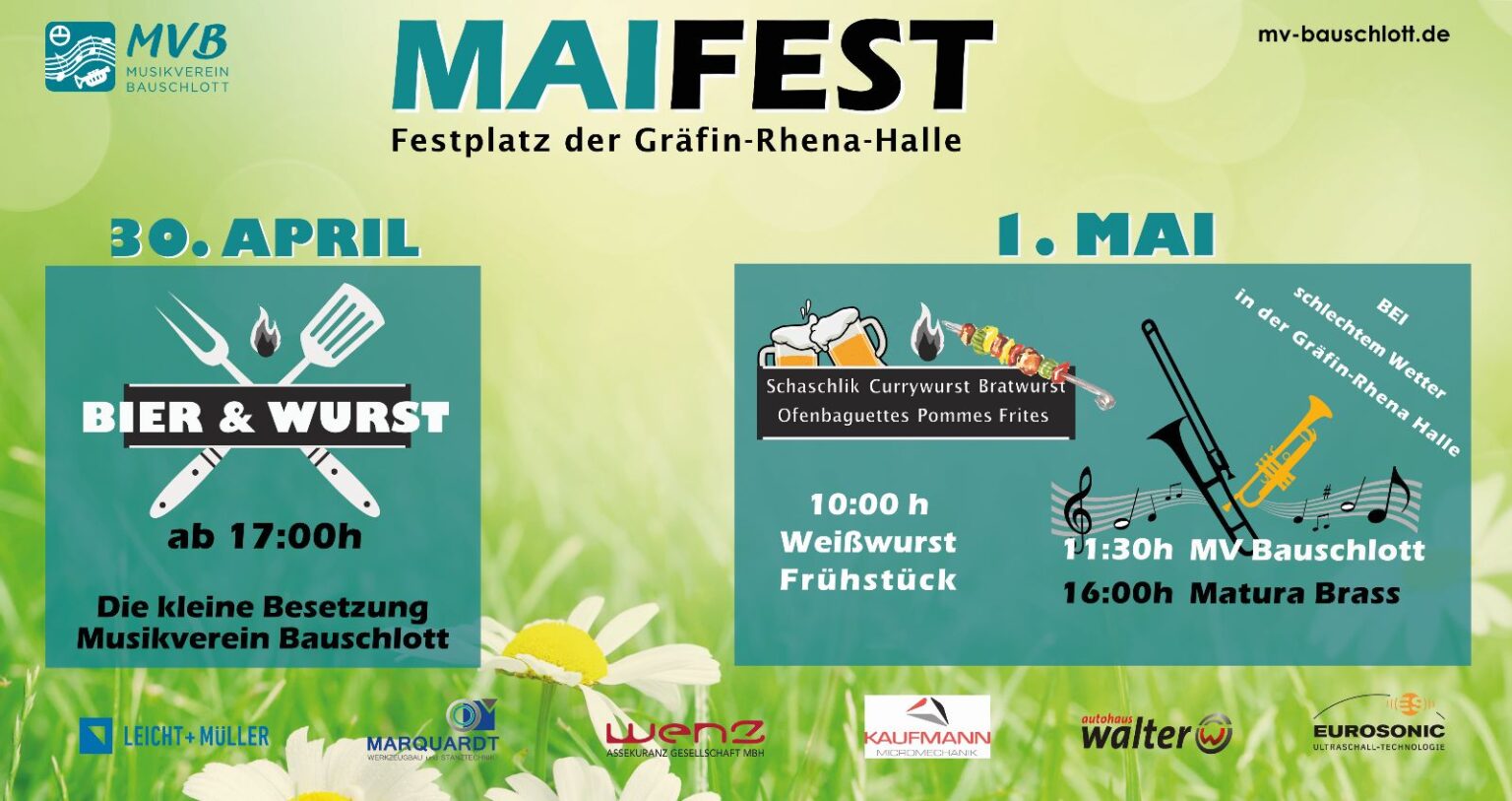 Maifest am 01.05. auf dem Festplatz vor der Gräfin-Rhena-Halle ...